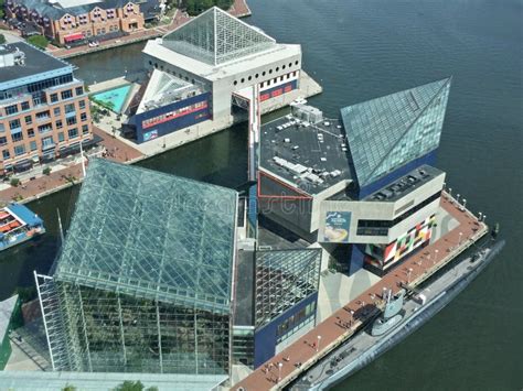 Aerial View Of The National Aquarium In Baltimore Inner Harbor In