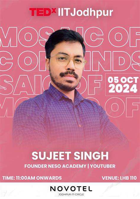 Shared My Journey And Insights At Tedx Iit Jodhpur Sujeet Singh