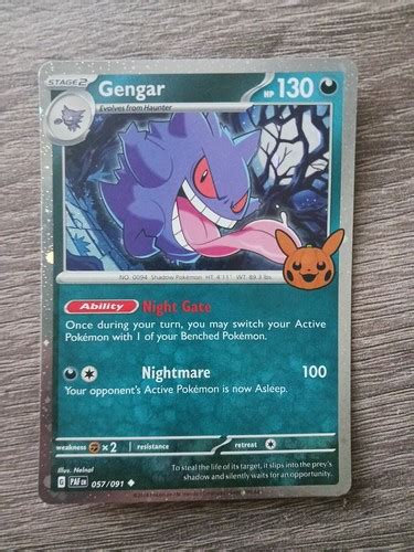 Gengar Pokémon Card Stage 2 Halloween Edition Ebay