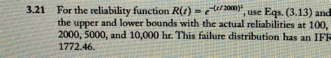 Solved For The Reliability Function R T E T2000 2 ﻿use