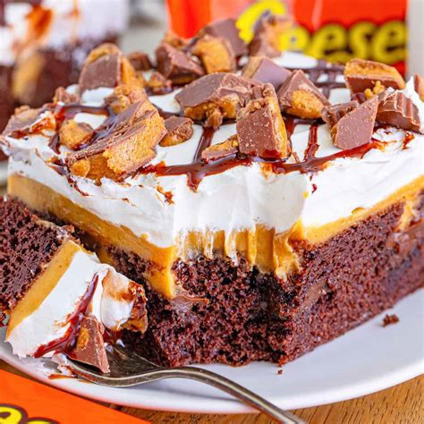 Reeses Peanut Butter Poke Cake The Country Cook