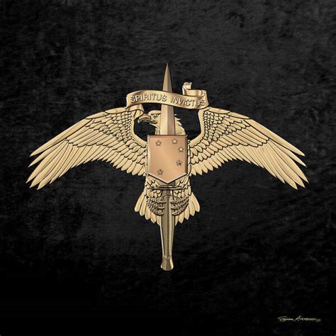 Marine Special Operator Insignia Usmc Raider Dagger Badge Over Black