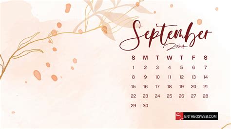 September 2025 Calendar Desktop Wallpaper Backgrounds Entheosweb