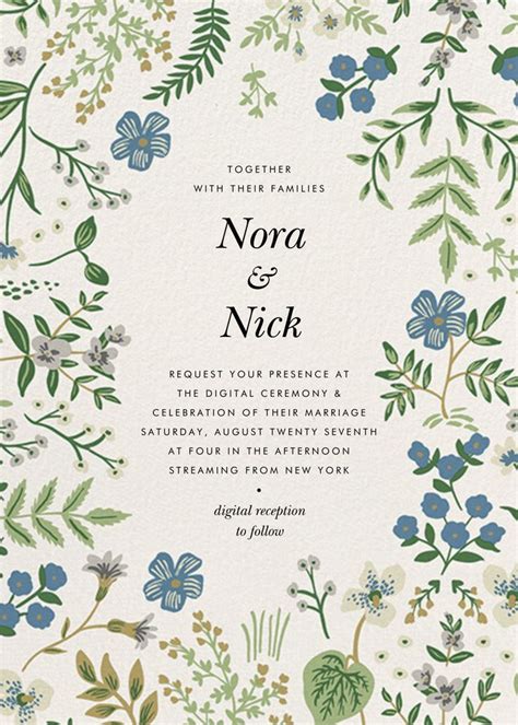 Hawthorne Wedding Invitation Send Online Instantly Rsvp Tracking