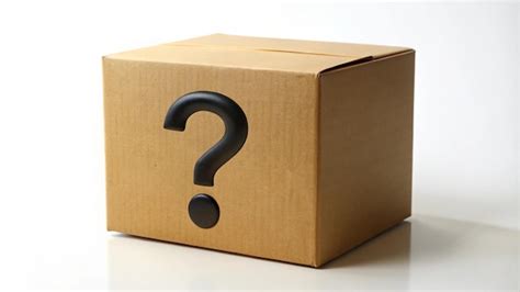 A Box With A Question Mark On It Is On A Table Premium Ai Generated Image