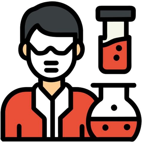Chemist Icon Colored Outline Premium Vector