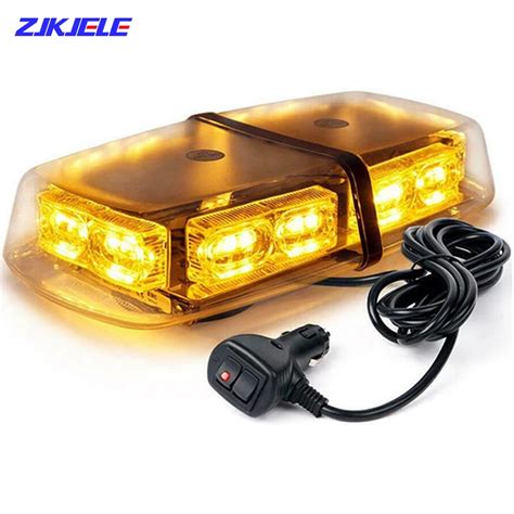 Led 자동차 지붕 깜박이 경찰 점멸기 Led 안개 교통 비상 경고등 짧은 행 천장 램프 트럭 알람 스트로브 36 Led