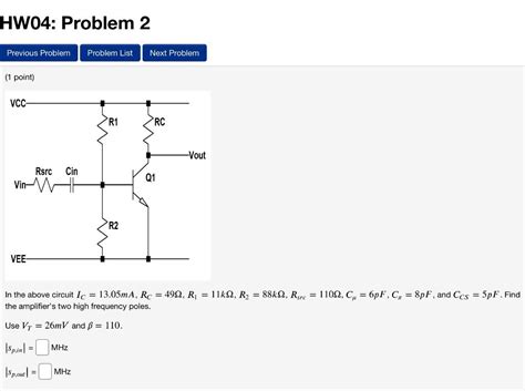 Solved Hw04 Problem 2 Previous Problem Problem List Next