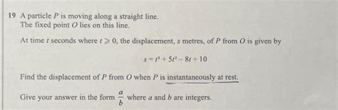 Solved A Particle P Is Moving Along A Straight Line The Chegg Com