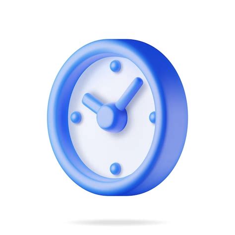 Premium Vector 3d Simple Classic Round Wall Clock Isolated Render Alarm Clock Icon Measurement