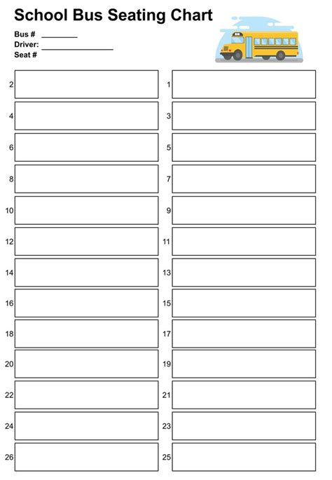 School Bus Seating Chart 10 Free Pdf Printables Printablee Chart