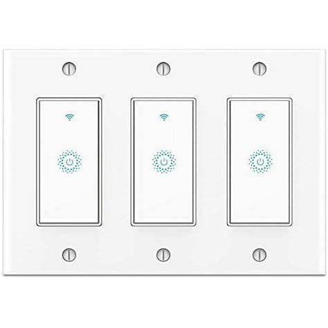 Smart Switch 3 Gang Not 3 Way Switch Smart WIFI Light Switch Compatible With Alexa Google