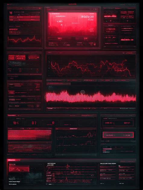 Hacker Themed Interface Displaying Glitch Effects With Neon Red Alert Overlay And Clear Top