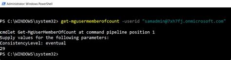 Using Get Mgusermemberofcount In Graph Powershell
