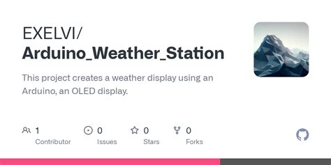 Arduinoweatherstationarduinoweathero At Main · Exelviarduinoweatherstation