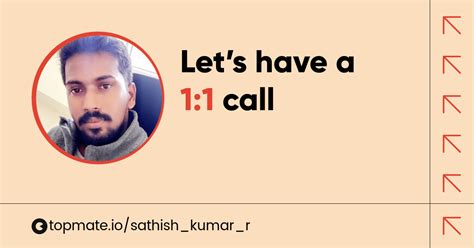 sathish kumar r book a call on topmate