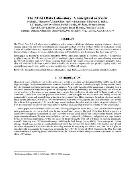 The NOAO Data Laboratory A Conceptual Overview NOIRLab Science