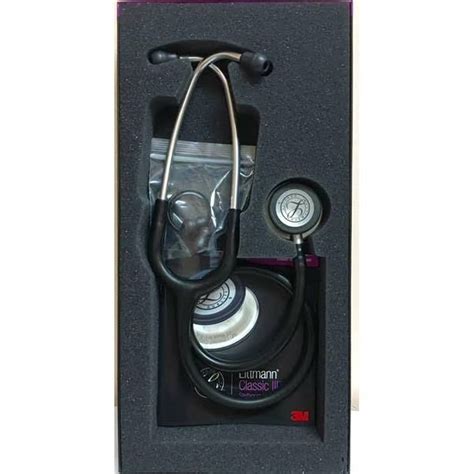 [100 Original] Littmann Classic Iii Stethoscope Black Standard Finish