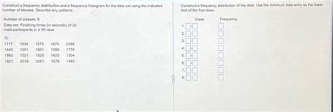 Solved Construct A Frequency Distribution And A Frequency Chegg