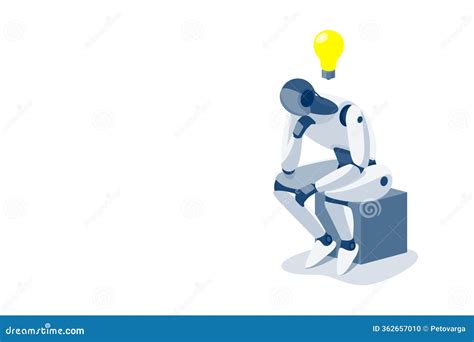 Humanoid Robot In Suit Stands Behind Modern Reception Counter In Warmly Lit Lobby Royalty Free