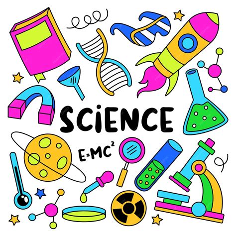 Science Doodle Estilos De Dibujo A Mano Para Objetos Científicos