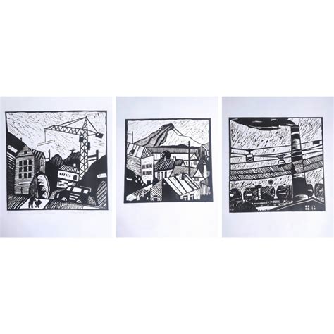 Купить картину Мой город триптих в Москве от художника Солощенко Анастасия