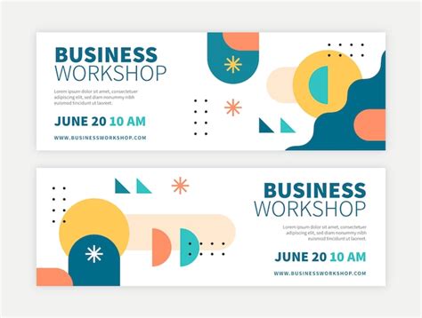 평면 디자인 비즈니스 워크샵 브로셔 템플릿 무료 벡터