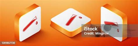 등도 측정 테스트 튜브 및 플라스크 오렌지 배경에 격리 된 화학 실험실 테스트 아이콘 주황색 정사각형 버튼 벡터 3차원 형태에 대한 스톡 벡터 아트 및 기타 이미지 Istock