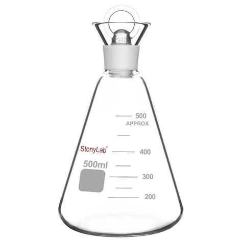 500ml Iodine Value Flask With Ground Glass Stopper Borosilicate Glass