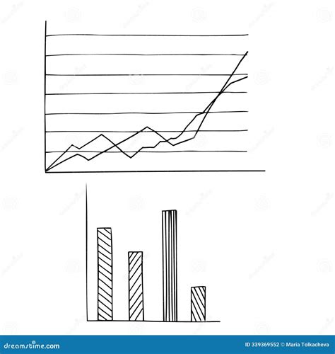 Business Analytical Trend Line Graph And Infographic Statistic Bars