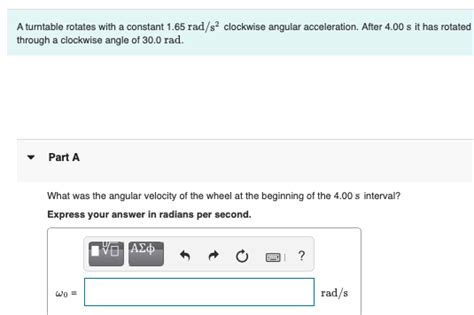 Solved A Turntable Rotates With A Constant 1 65rad S2