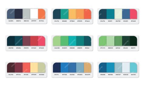 Premium Vector Vector Color Palette Combination With Hex Code