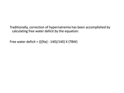 Patient Approach And Algorithm In Hypernatremiapptx