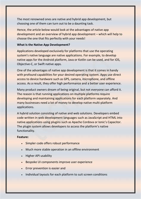 Ppt Native Vs Cross Platform And Hybrid The Pros And Cons Of Mobile App Development Methods