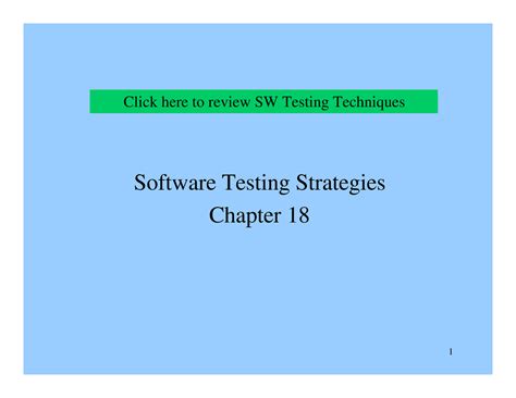 Se10 Software Engineering Presents Analysis Design Testing Methods