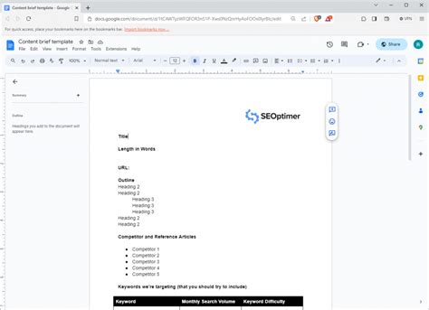 Comment créer une feuille de route SEO avec un modèle gratuit SEOptimer