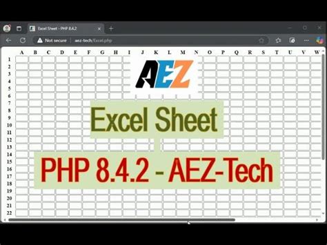 create excel sheet php version 8 4 2 aez tech aez tech