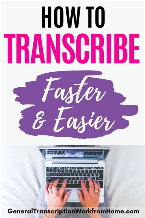 How To Transcribe Faster Work From Home Jobs Online Jobs Side Hustles Transcribe Faster