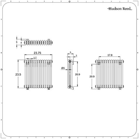 Regent White Horizontal 3 Column Traditional Cast Iron Style Radiator