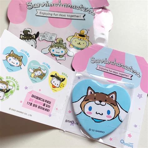 산리오 하트 시크릿 뱃지 시나모롤a 판매 교환 콜리 Colley