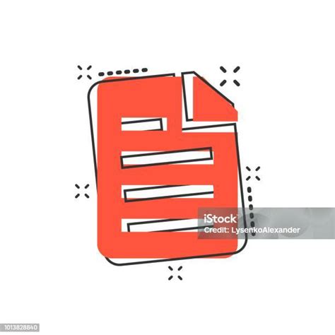 벡터 만화 스타일에서 만화 문서 아이콘입니다 보관 데이터 파일 서명 그림 그림 문서 비즈니스 스플래시 효과 개념입니다 간호사에