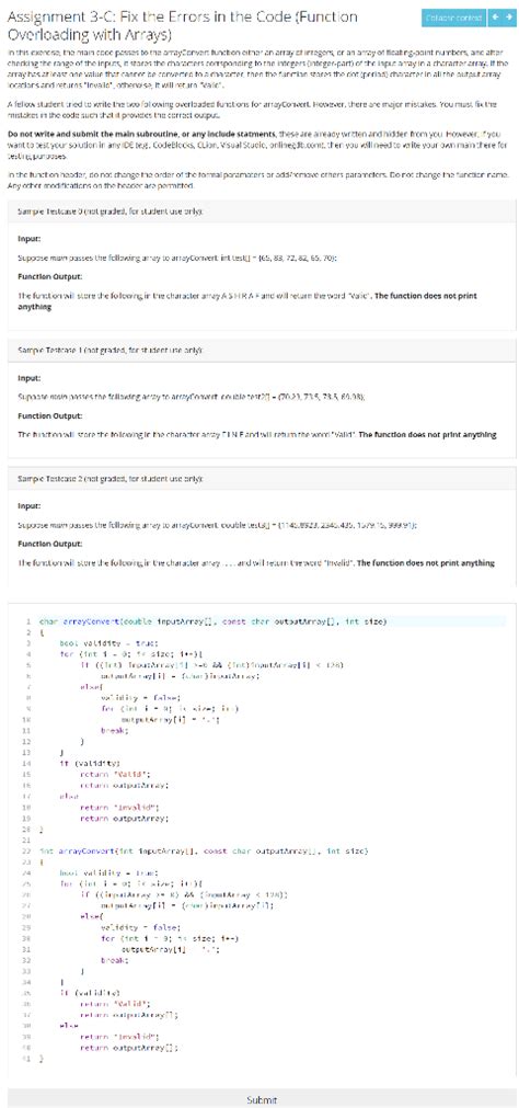 Solved C Question Assignment 3 C Fix The