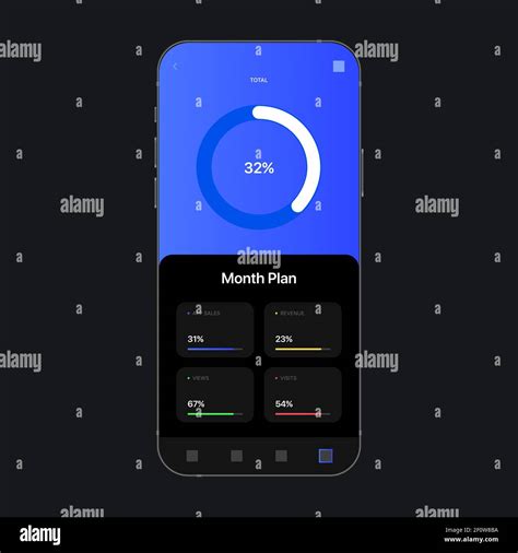 Analytics App Radial Graph Ui Screen Concept Circular Statistical