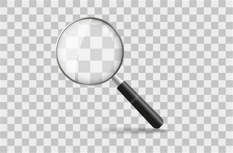 Premium Vector Magnifying Glass Realistic Magnifying Glass With