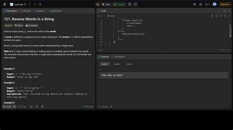 Reverse Words In A String Leetcode Youtube