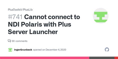 Cannot Connect To Ndi Polaris With Plus Server Launcher · Issue 741 · Plustoolkitpluslib · Github