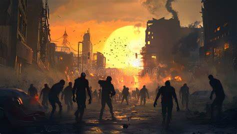 Zombie Apocalypse City Background Post Apocalyptic City One Year