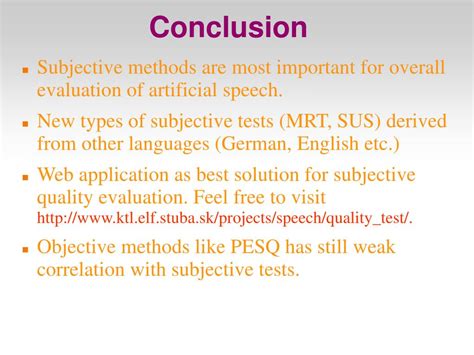 Ppt Slovak Synthesis Speech Quality Evaluation Powerpoint Presentation Id3326925