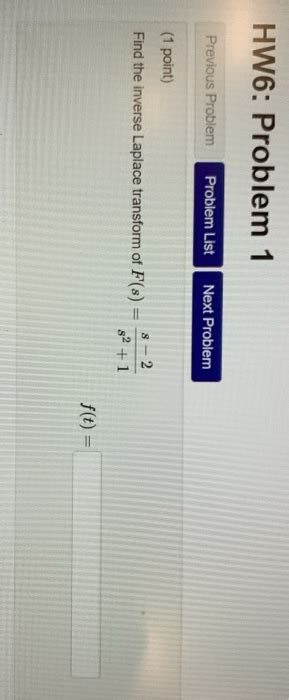 solved hw6 problem 1 previous problem problem list next