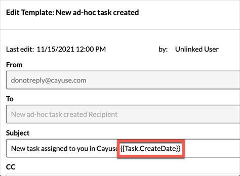 What Are Email Template Placeholders Cayuse Help Center